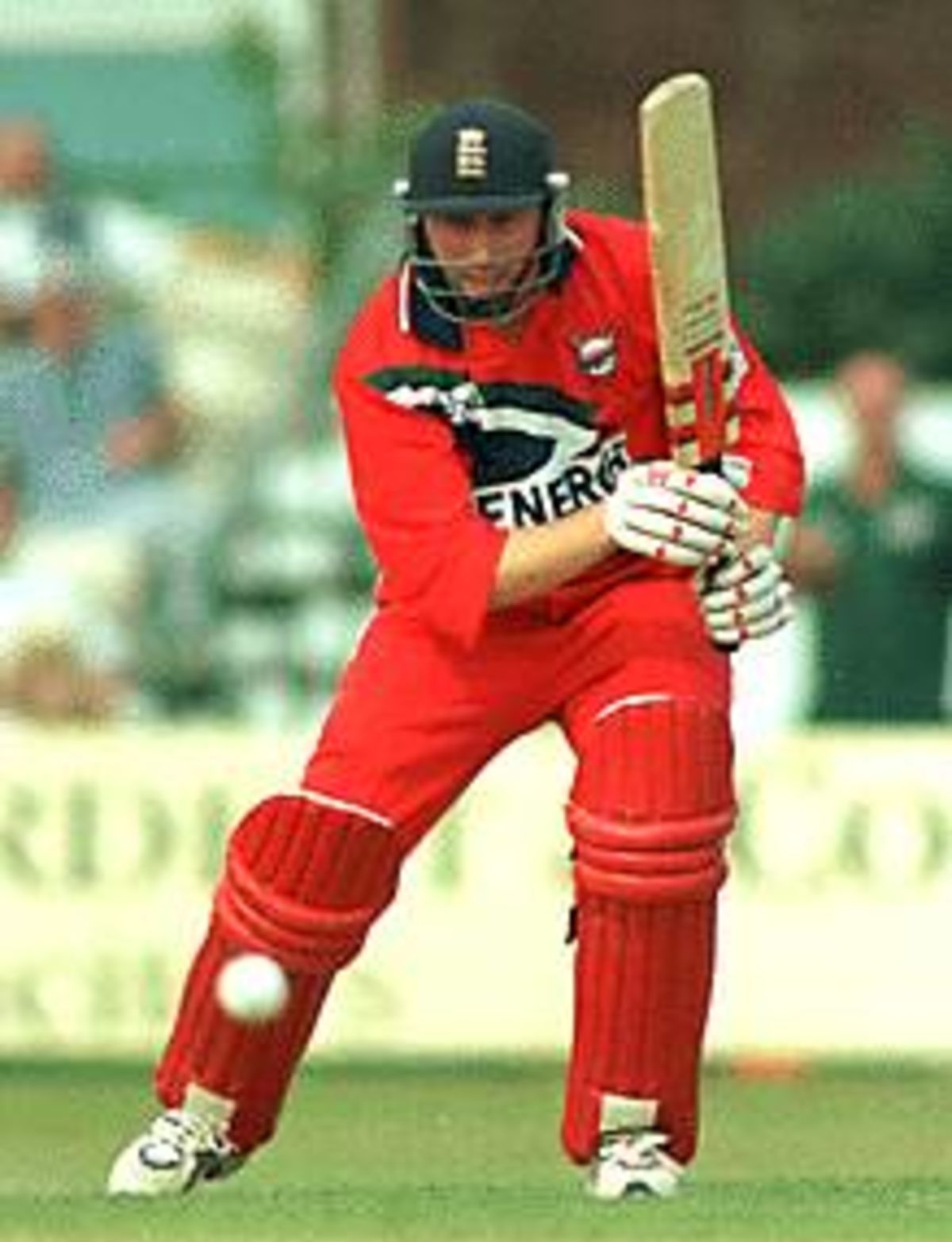 Michael Atherton driving the ball to the off side, Hampshire v ...