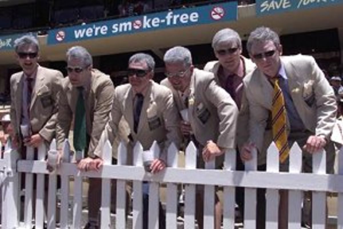 Cricket fans dressed up as commentator Ritchie Benaud | ESPNcricinfo.com