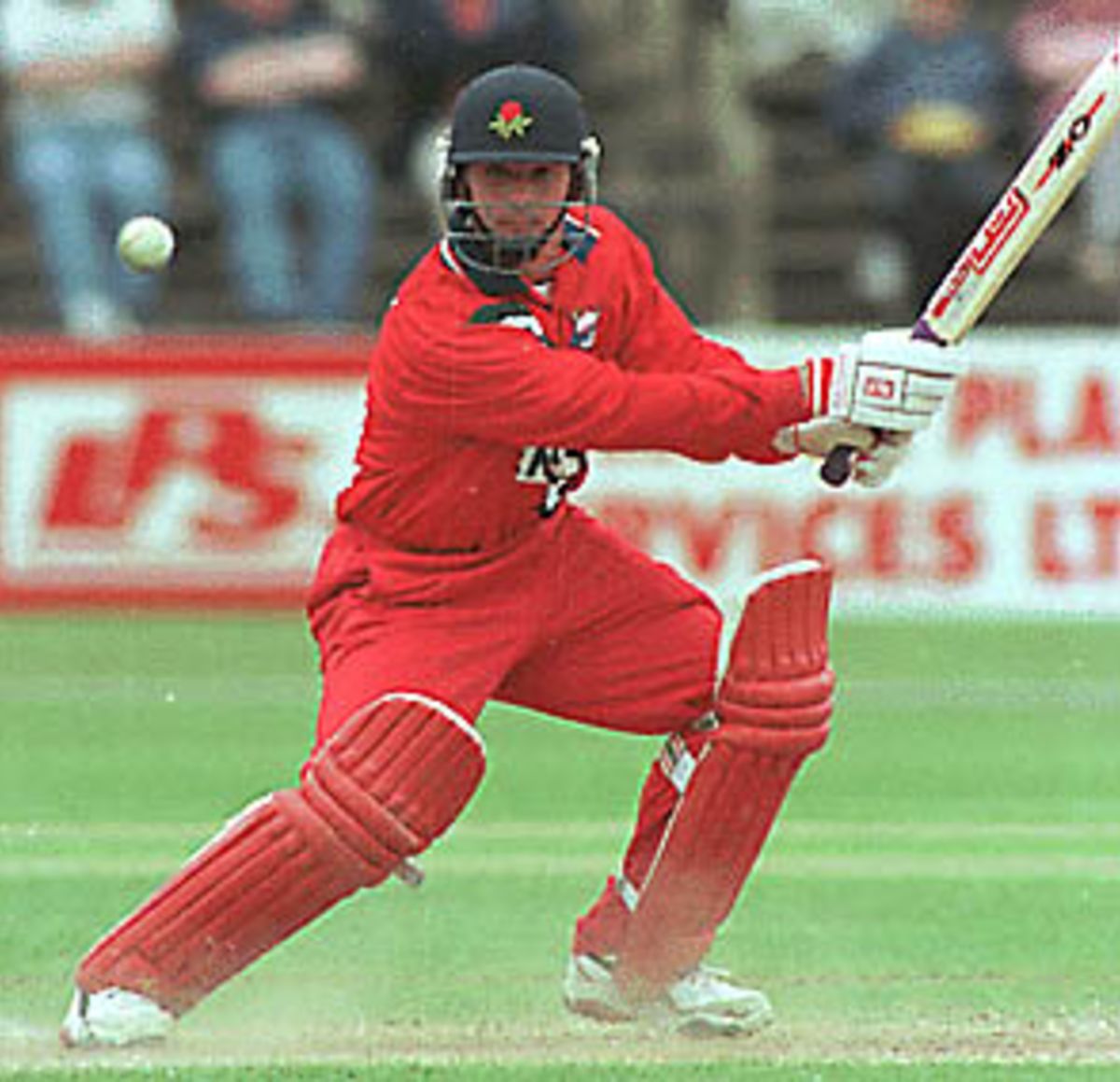 Graham Lloyd during his unbeaten innings of 55, Leicestershire v ...