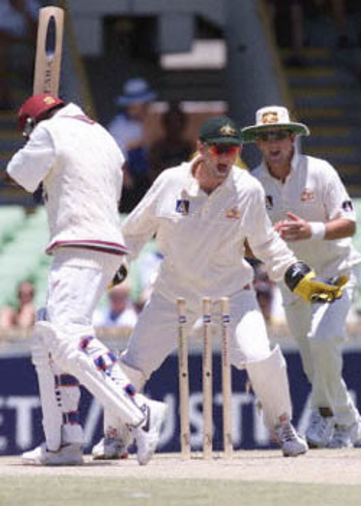 Glenn McGrath stares at Brian Lara after beating the bat | ESPNcricinfo.com