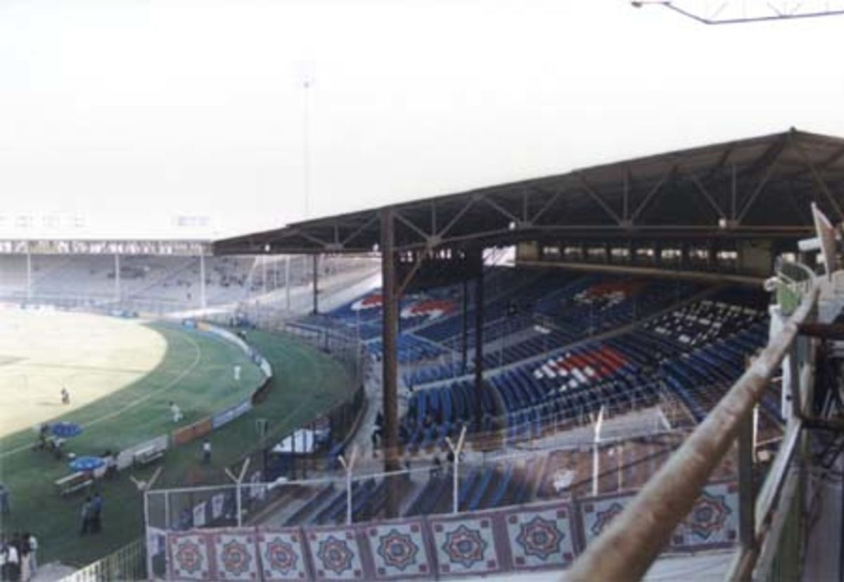 A view of the enclosures to the right of the commentary booths ...