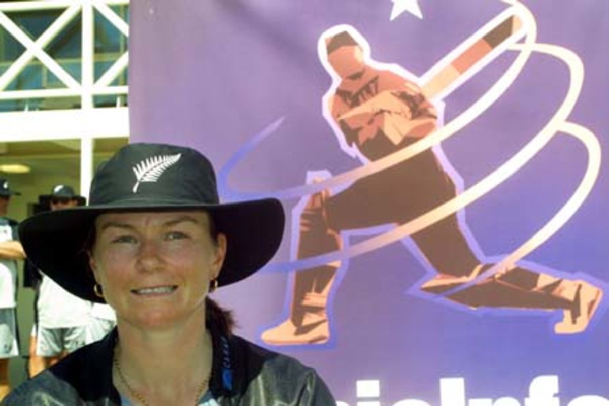 New Zealand's captain and number 3 batsman Emily Drumm pushes into the ...