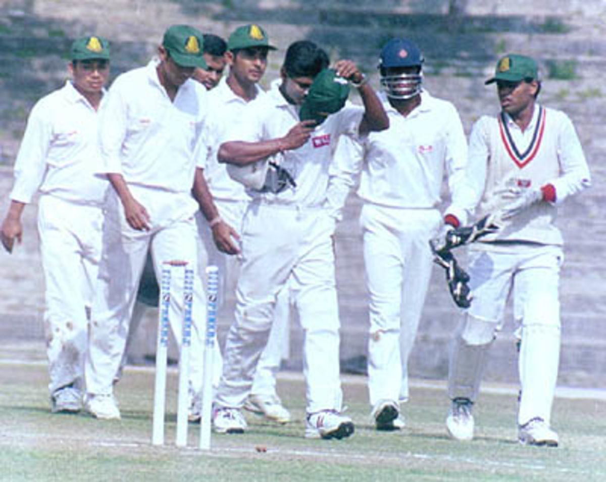 Assam team leave the field | ESPNcricinfo.com