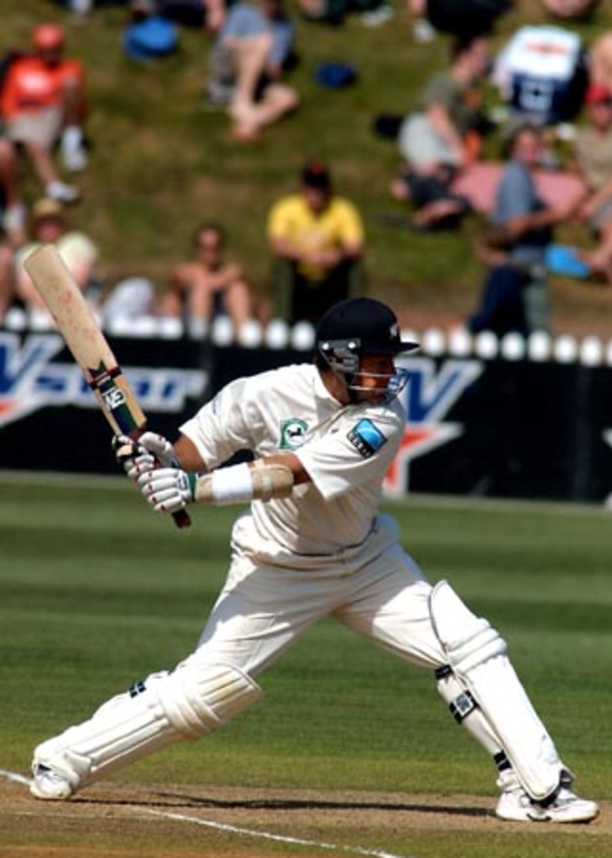 McMillan at full stretch about to drive a delivery. 2nd Test: New ...