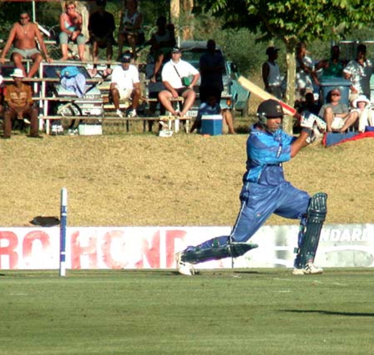 WP captain HD Ackerman turns a ball to the square leg boundary against ...