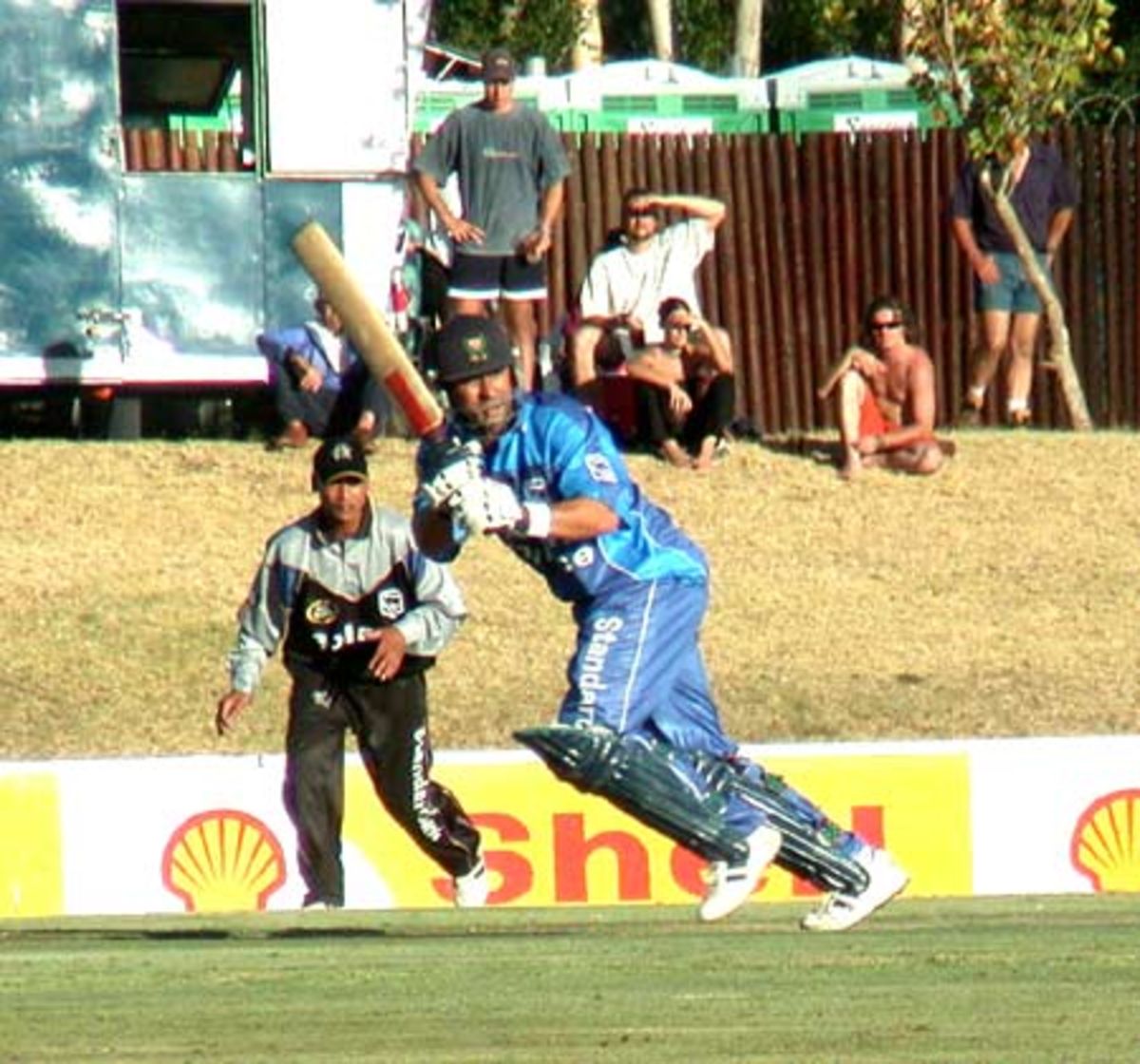WP captain HD Ackerman turns a ball to the square leg boundary against ...