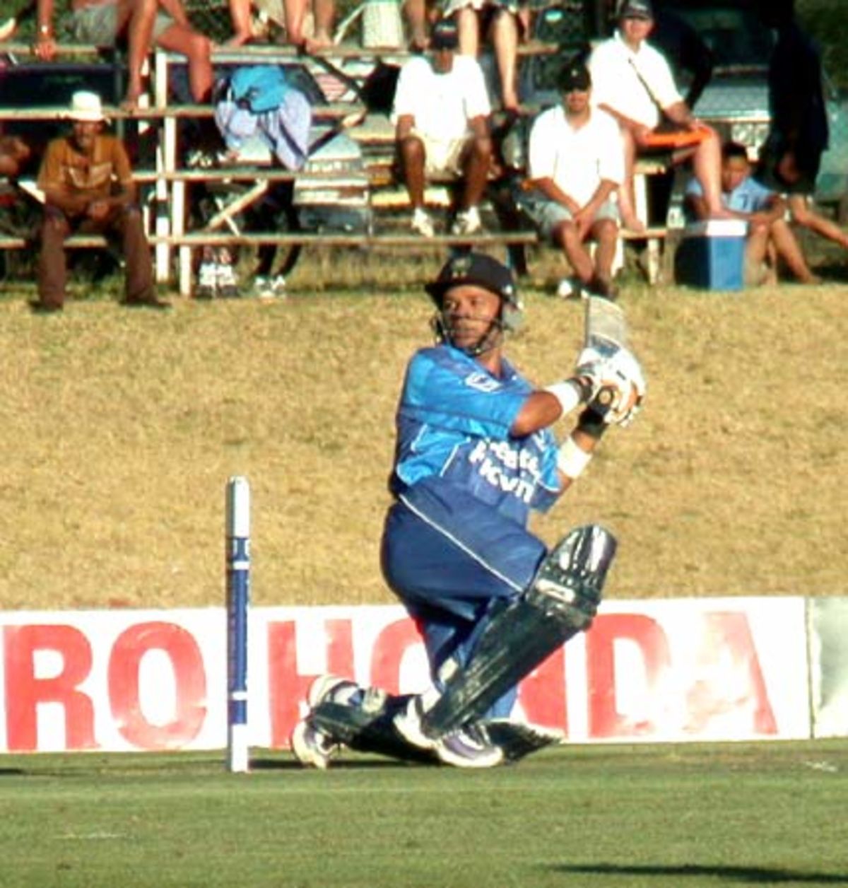 WP middle order batsman Ashwell Prince glides a ball to the boundary ...