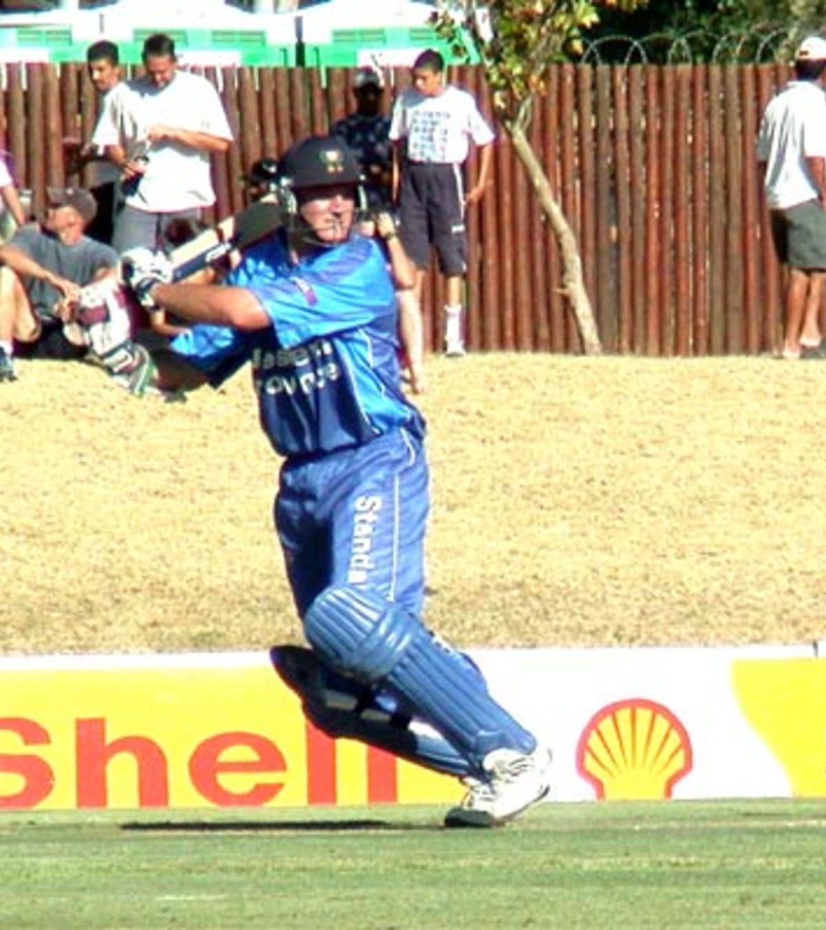 WP opening bat Graeme Smith cuts a ball to the point boundary against ...