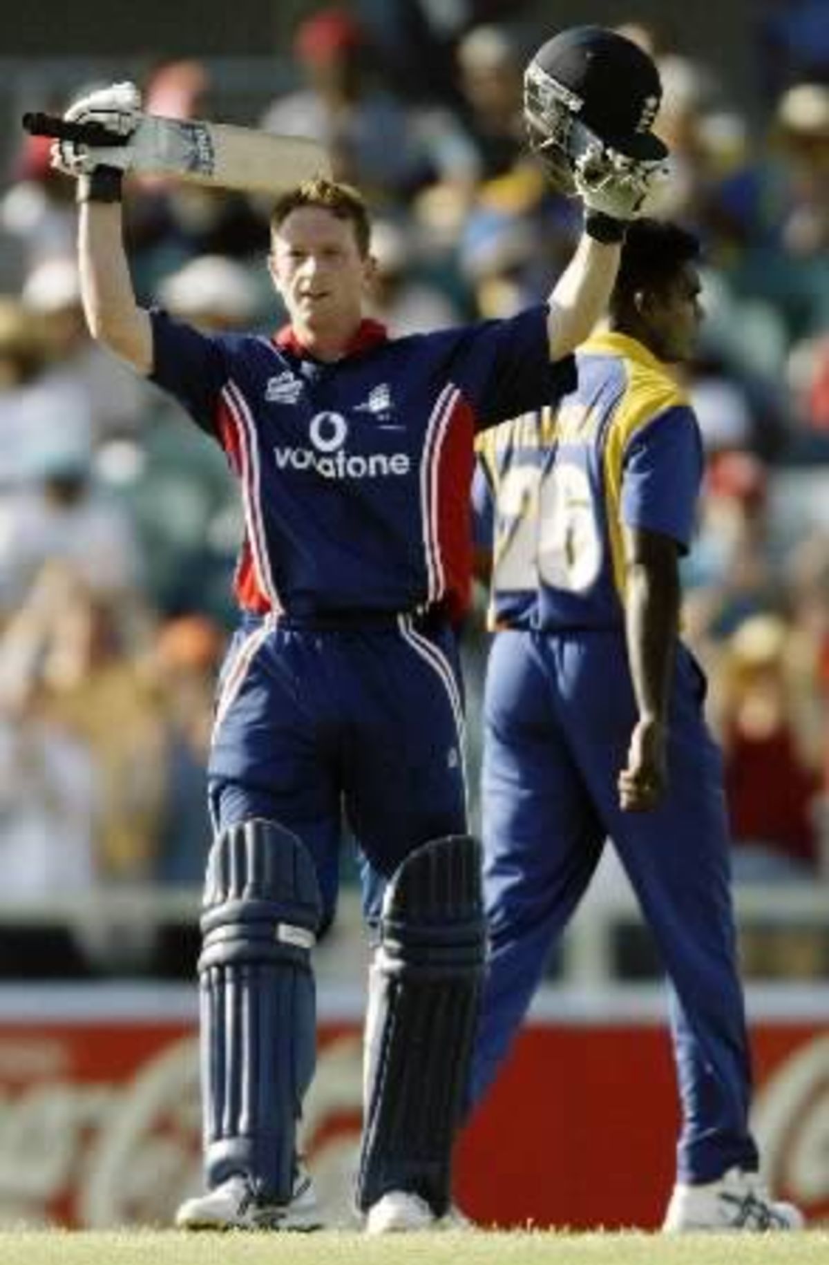 Collingwood celebrates his century, England v Sri Lanka, VB Series ...