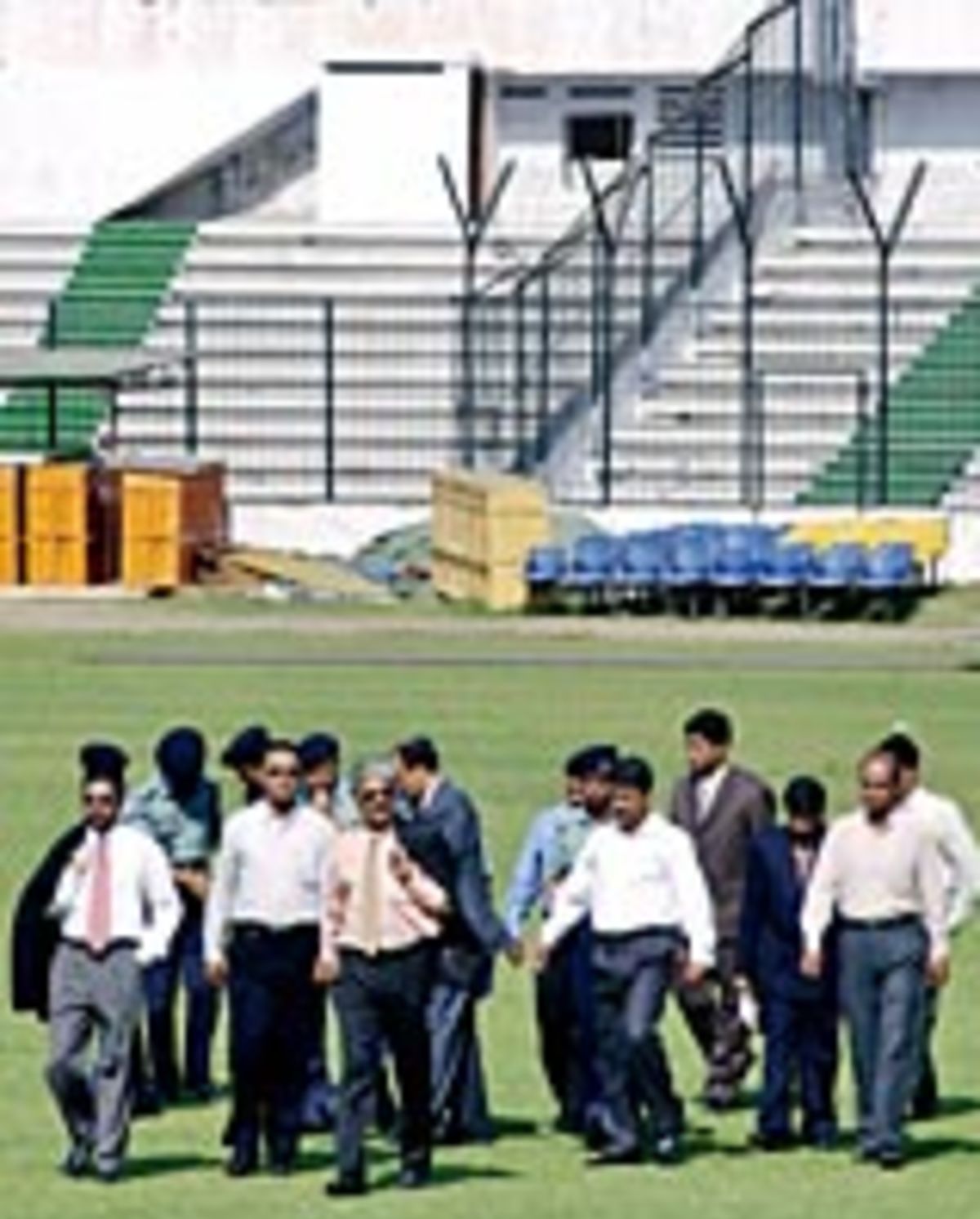 Police take a breather at Dhaka's Bangabandhu National Stadium ...