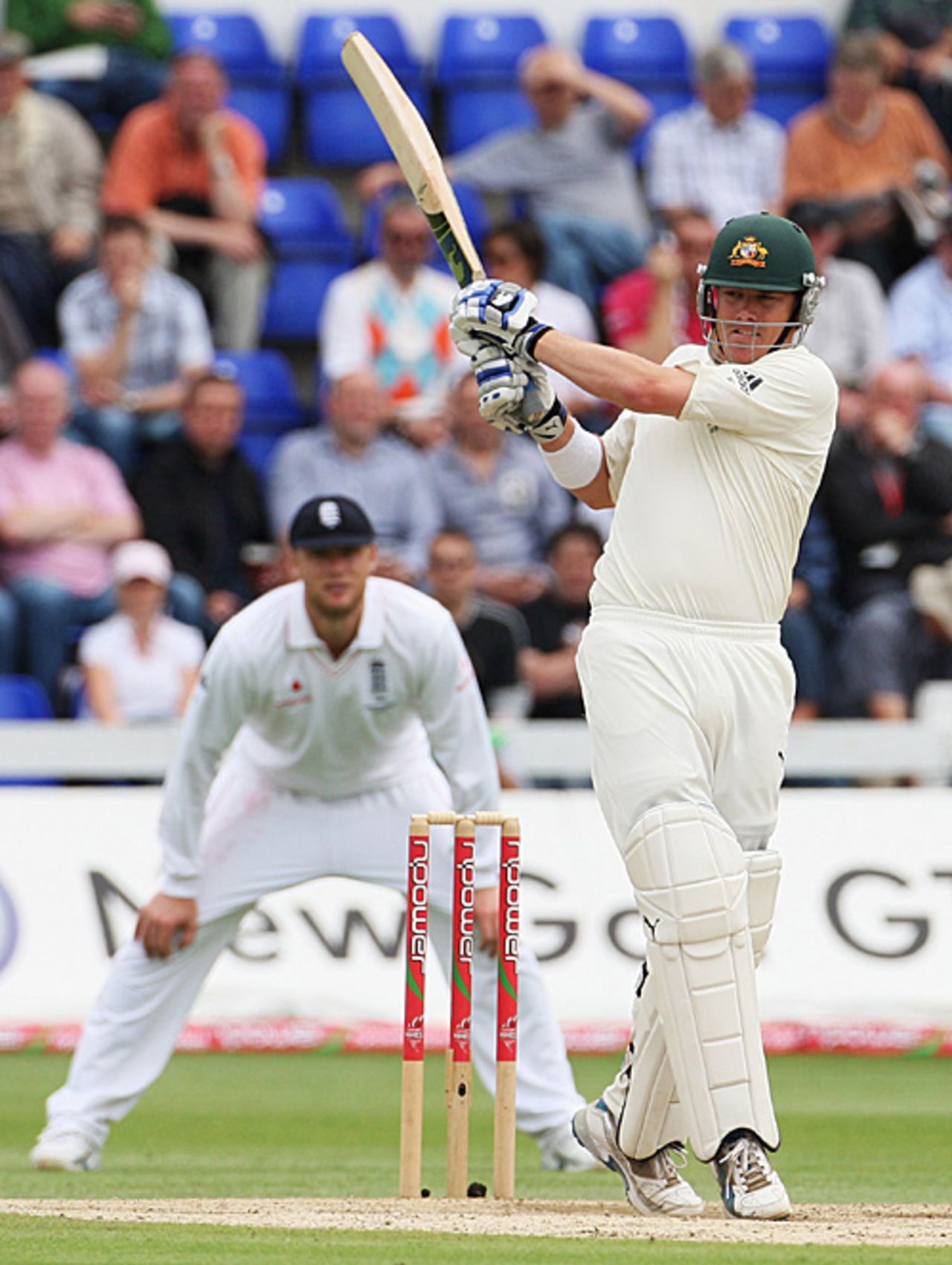 Brad Haddin congratulates Marcus North on reaching his century ...