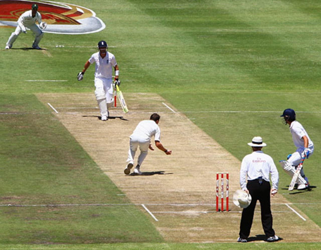 Dale Steyn caught Kevin Pietersen smartly off his own bowling for a ...