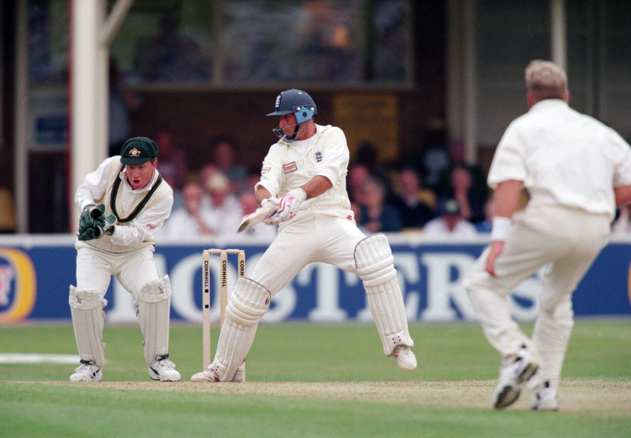 Nasser Hussain flicks to leg side of his way to a double-century ...