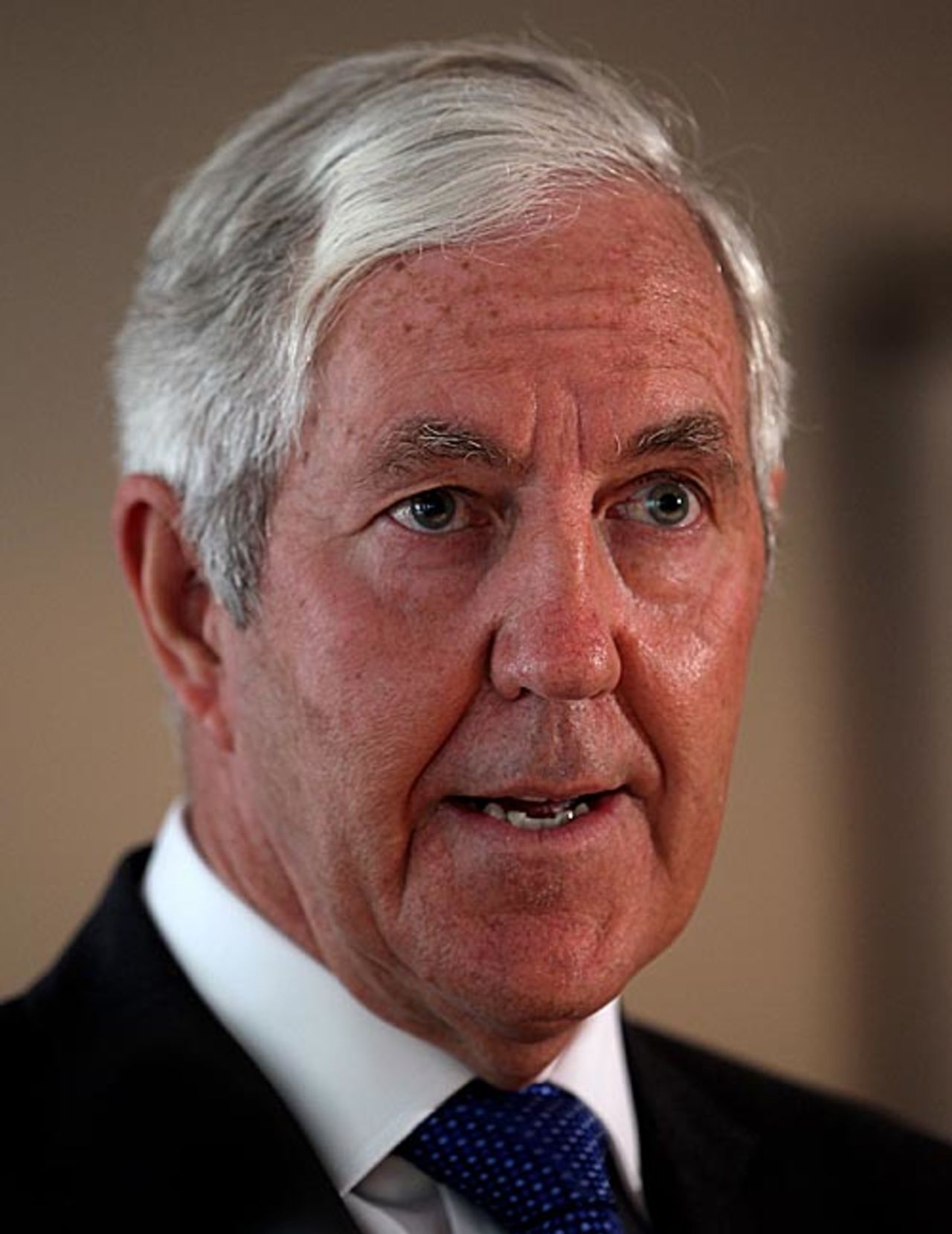 Paul Condon, the ICC Anti-Corruption Unit's outgoing chief, speaks to ...