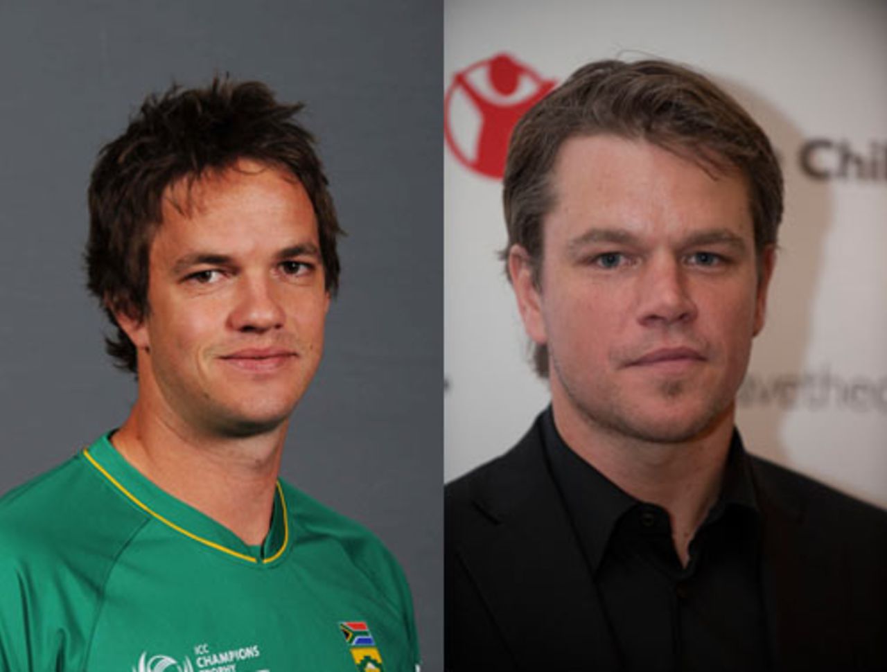Composite: Albie Morkel and Matt Damon | ESPNcricinfo.com