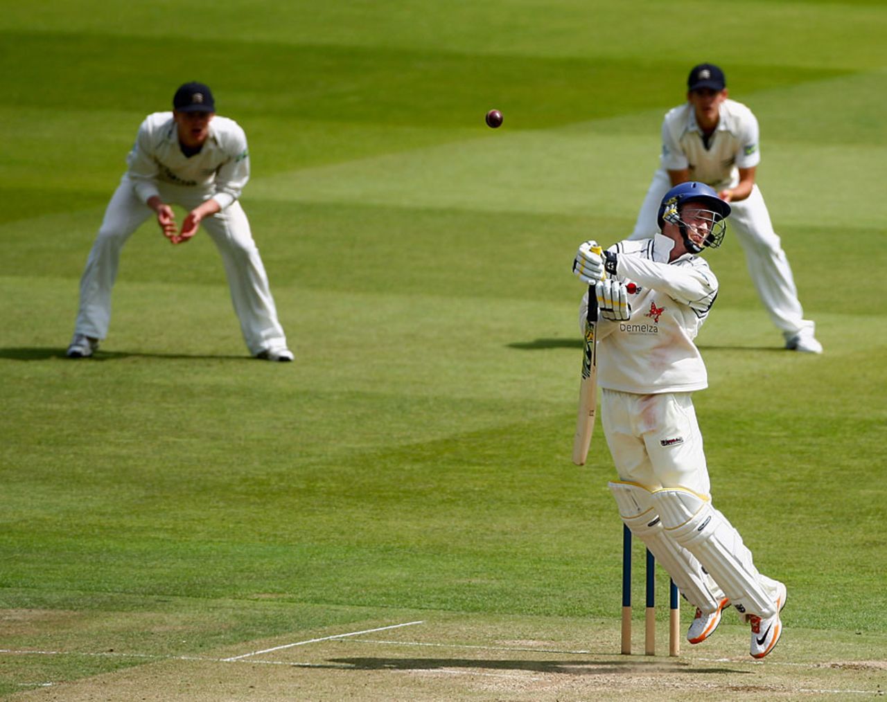 Ashley Shaw sways out of the line on a lively Lord's pitch ...