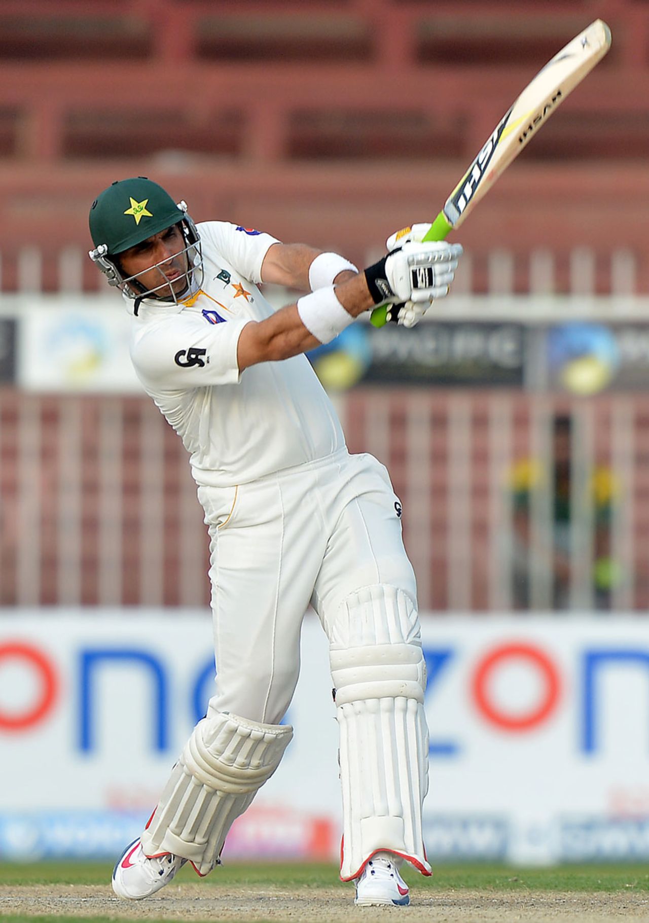 Misbah-ul-Haq plays a shot through the leg side | ESPNcricinfo.com