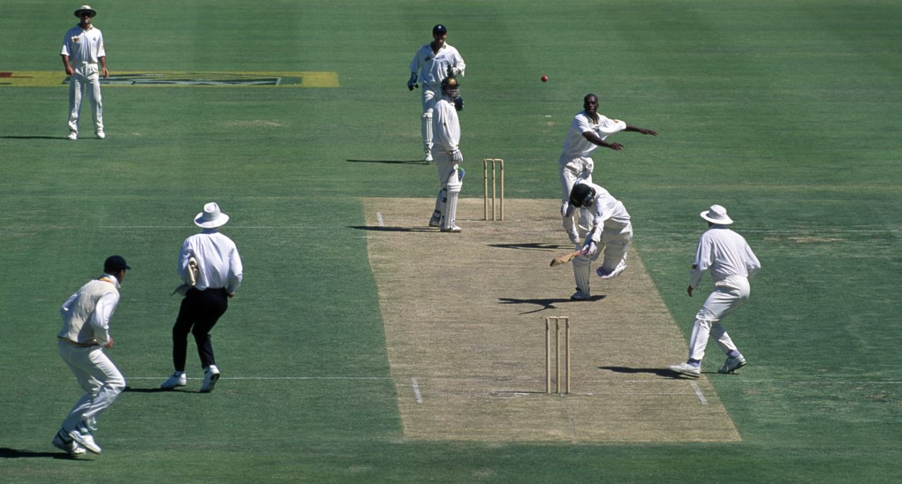 Mark Waugh is about to be run out by Graham Gooch | ESPNcricinfo.com