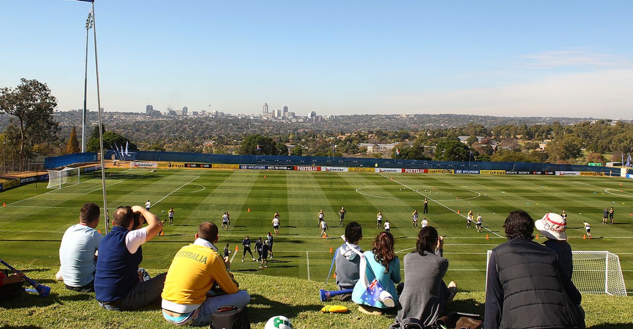 A view of the Australian Socceroos training at St Stithians College in ...