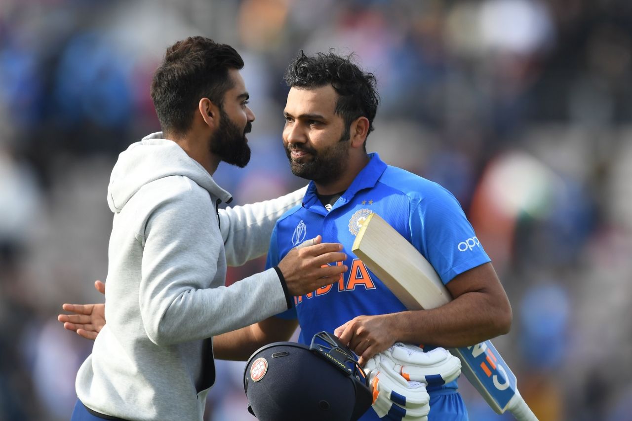 Virat Kohli congratulates Rohit Sharma after the win | ESPNcricinfo.com