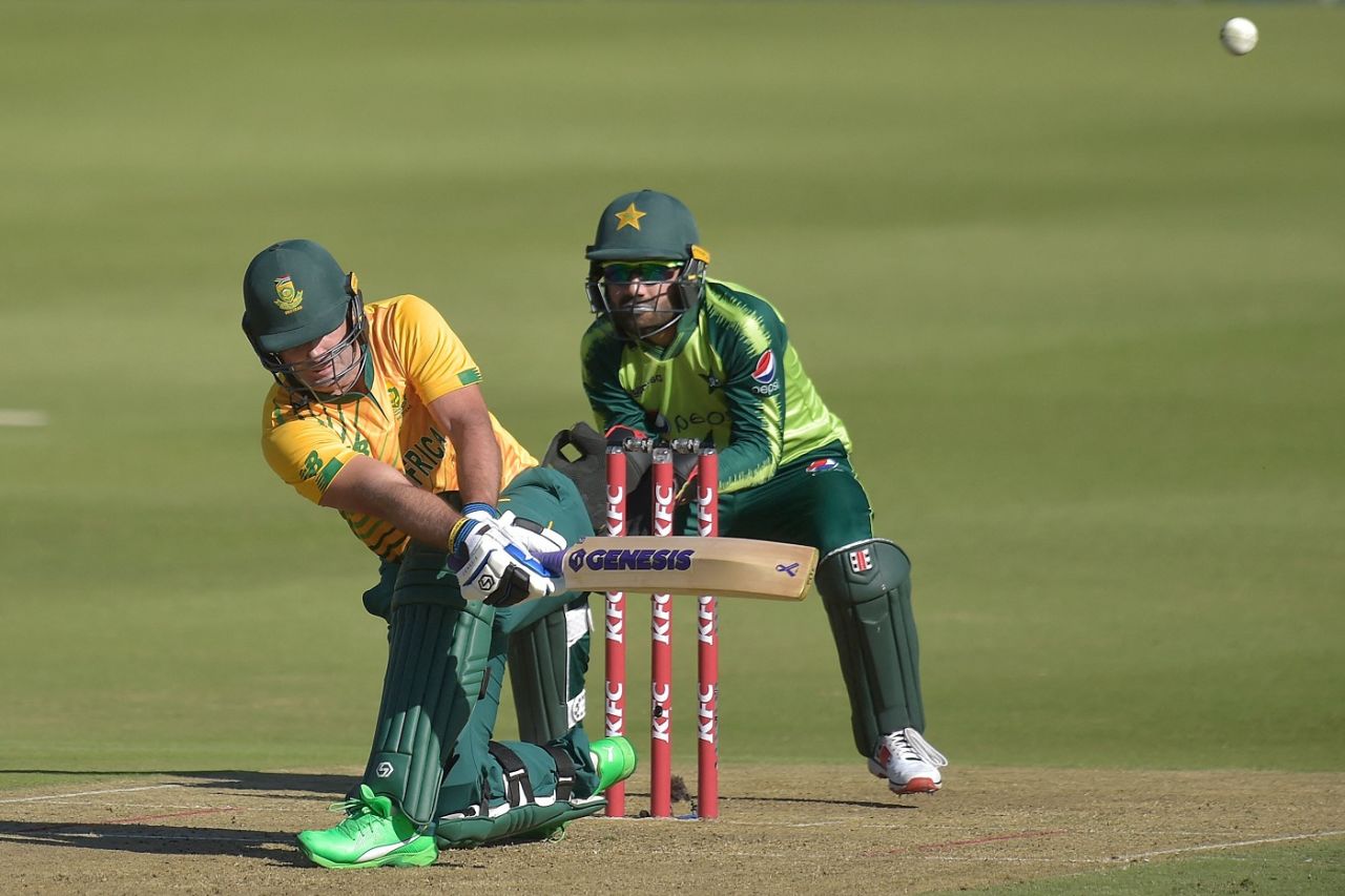 Pite van Biljon plays a slog sweep | ESPNcricinfo.com