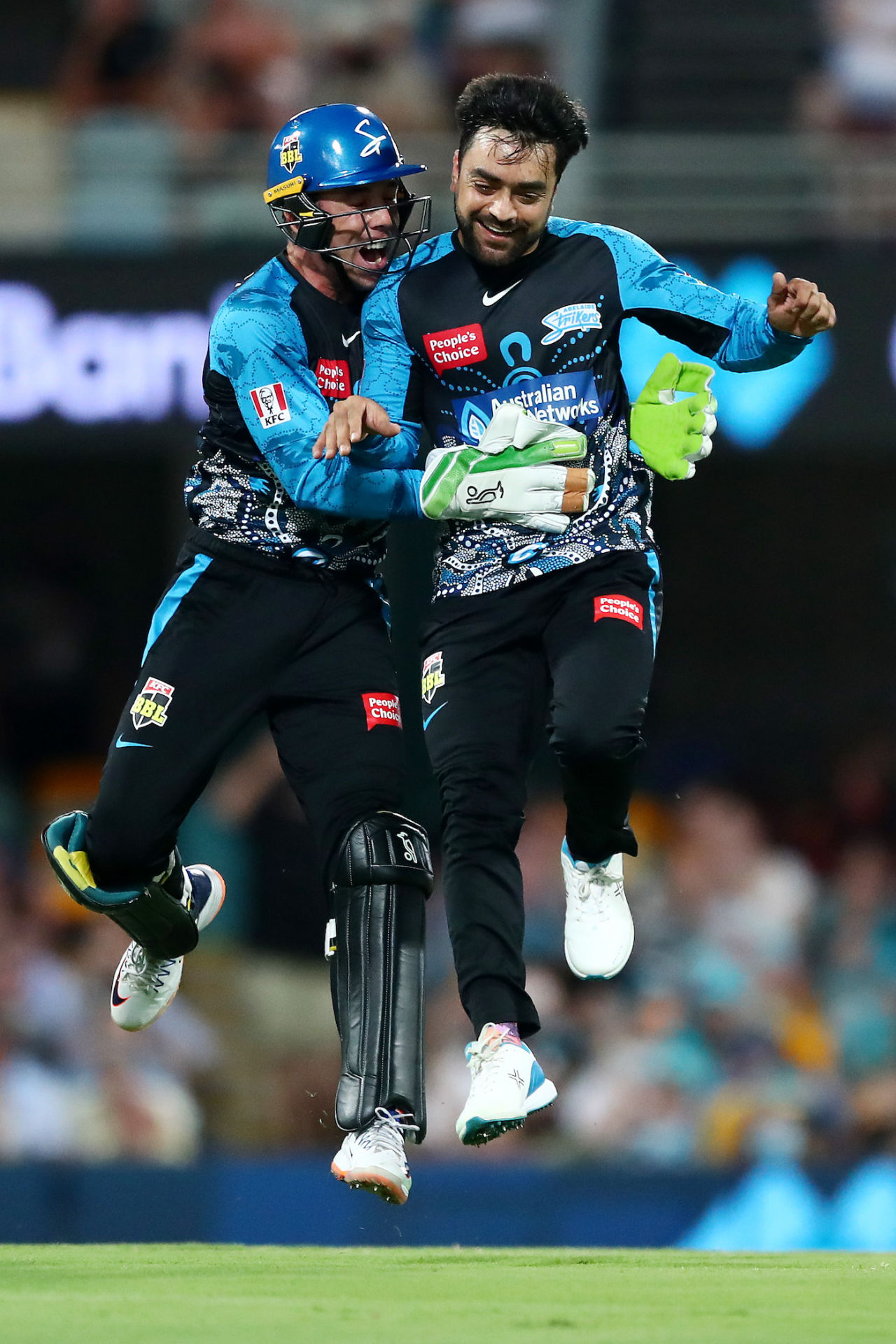 Harry Nielsen and Rashid Khan celebrate | ESPNcricinfo.com
