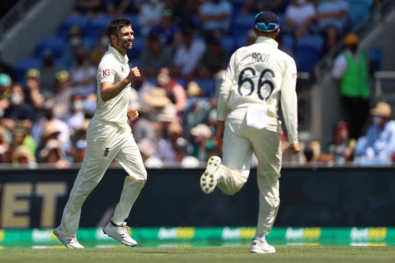 Mark Wood Grins In Celebration