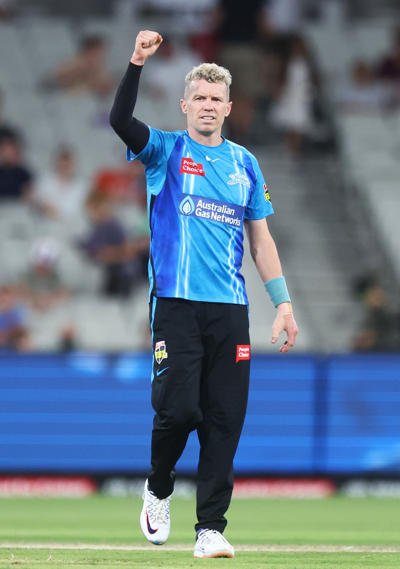 Peter Siddle celebrates after sending back Tim David | ESPNcricinfo.com