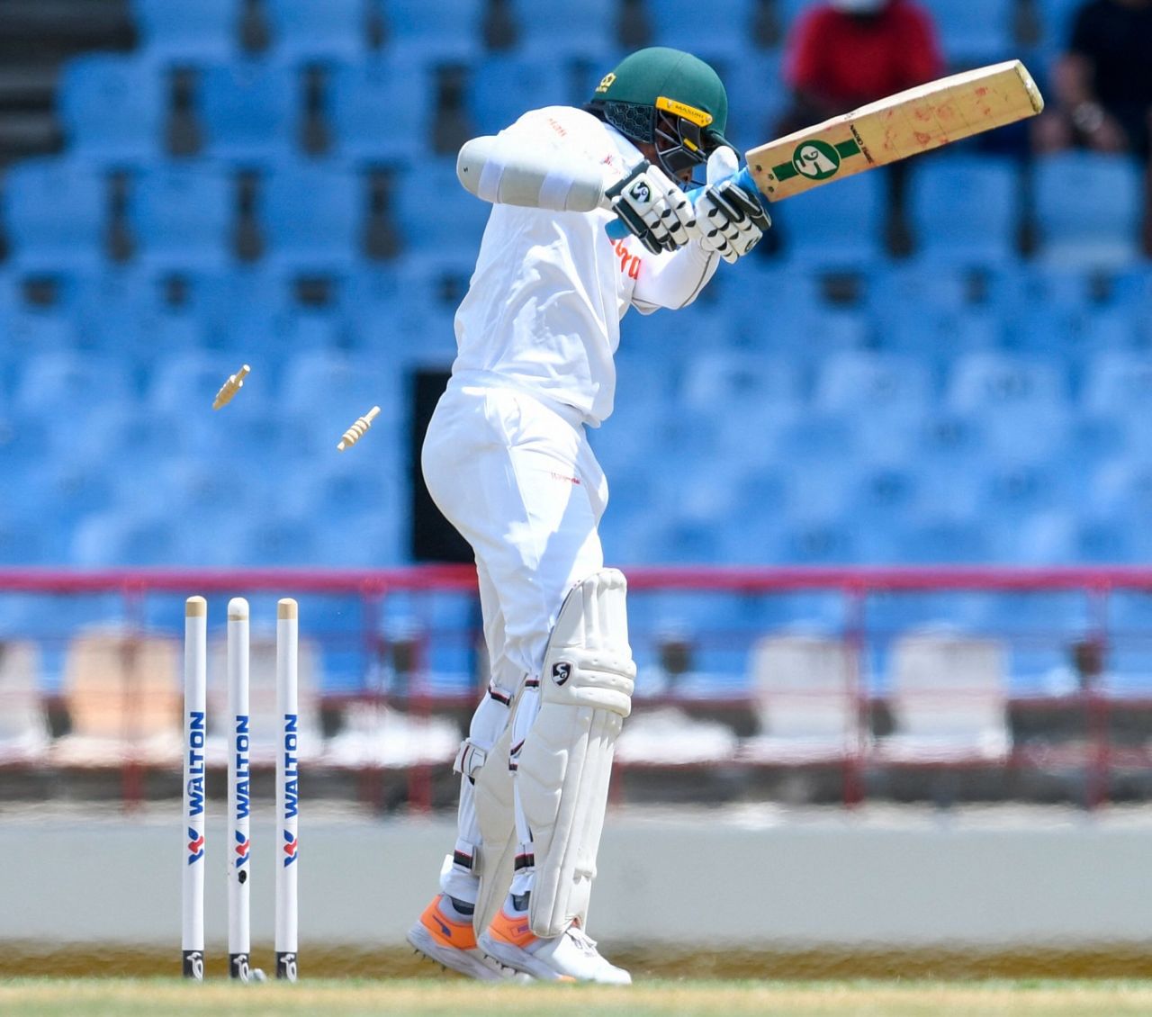 Shakib Al Hasan chops a Jayden Seales delivery back on | ESPNcricinfo.com