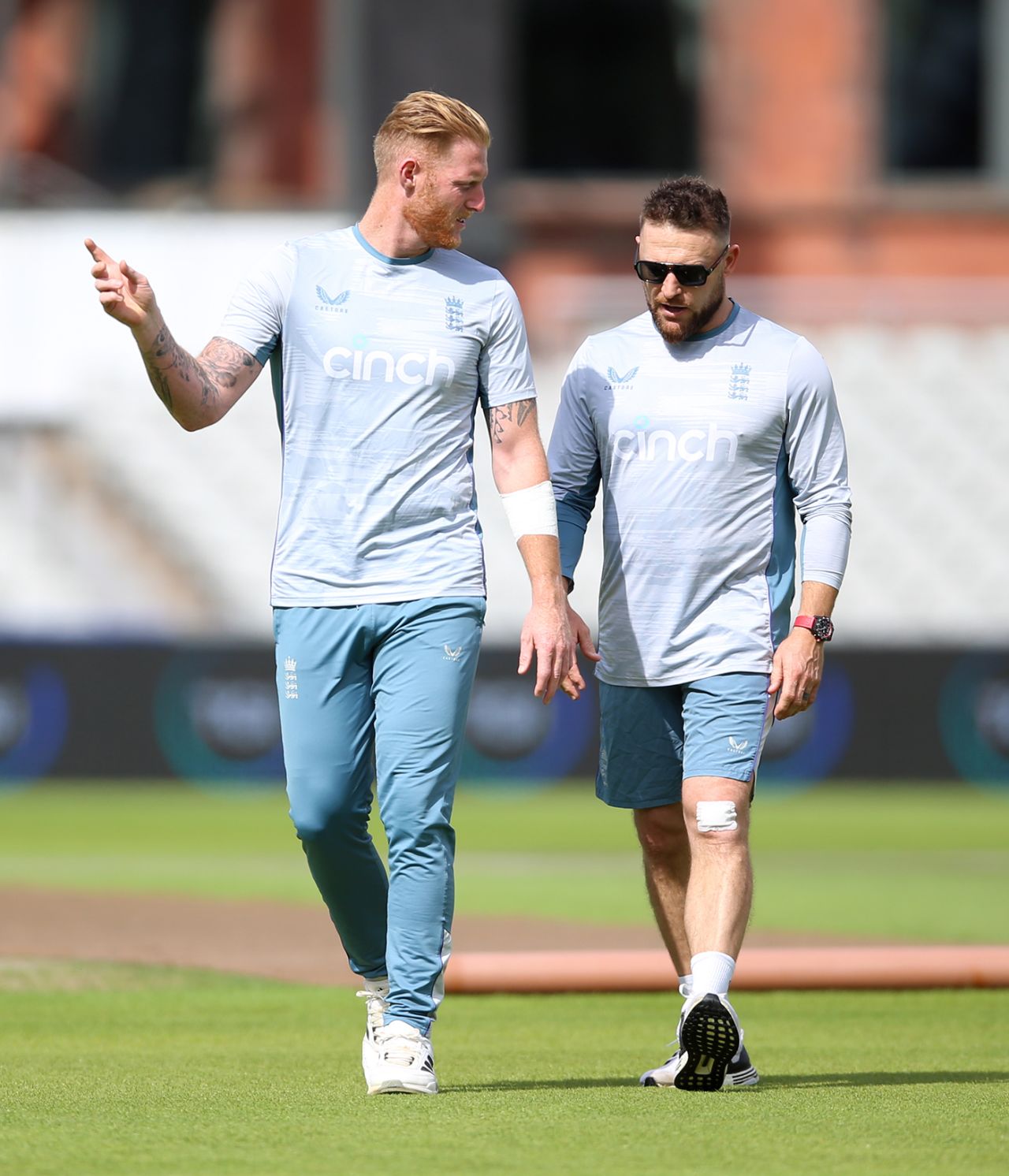 Ben Stokes and Brendon McCullum head out for England training ...