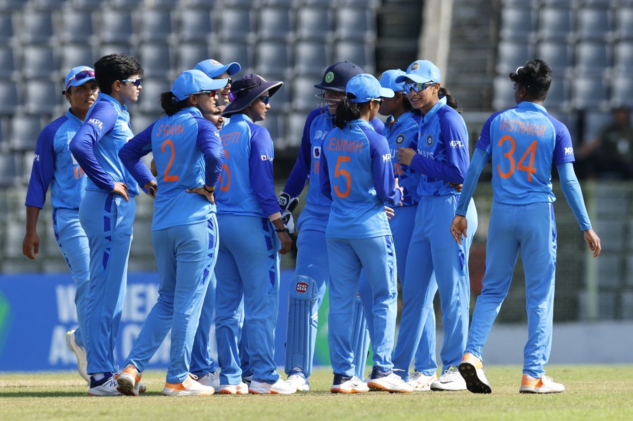 Nattaya Boochatham picked up the lone Indian wicket to fall ...