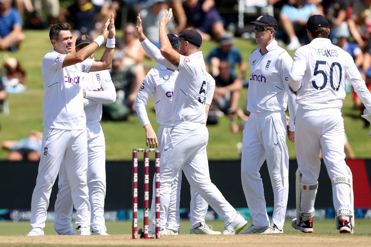 James Anderson and Stuart Broad claimed four wickets each in New ...