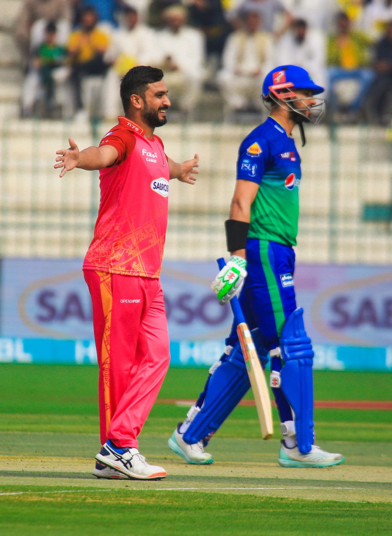 Raees celebrates the dismissal of Shan Masood | ESPNcricinfo.com