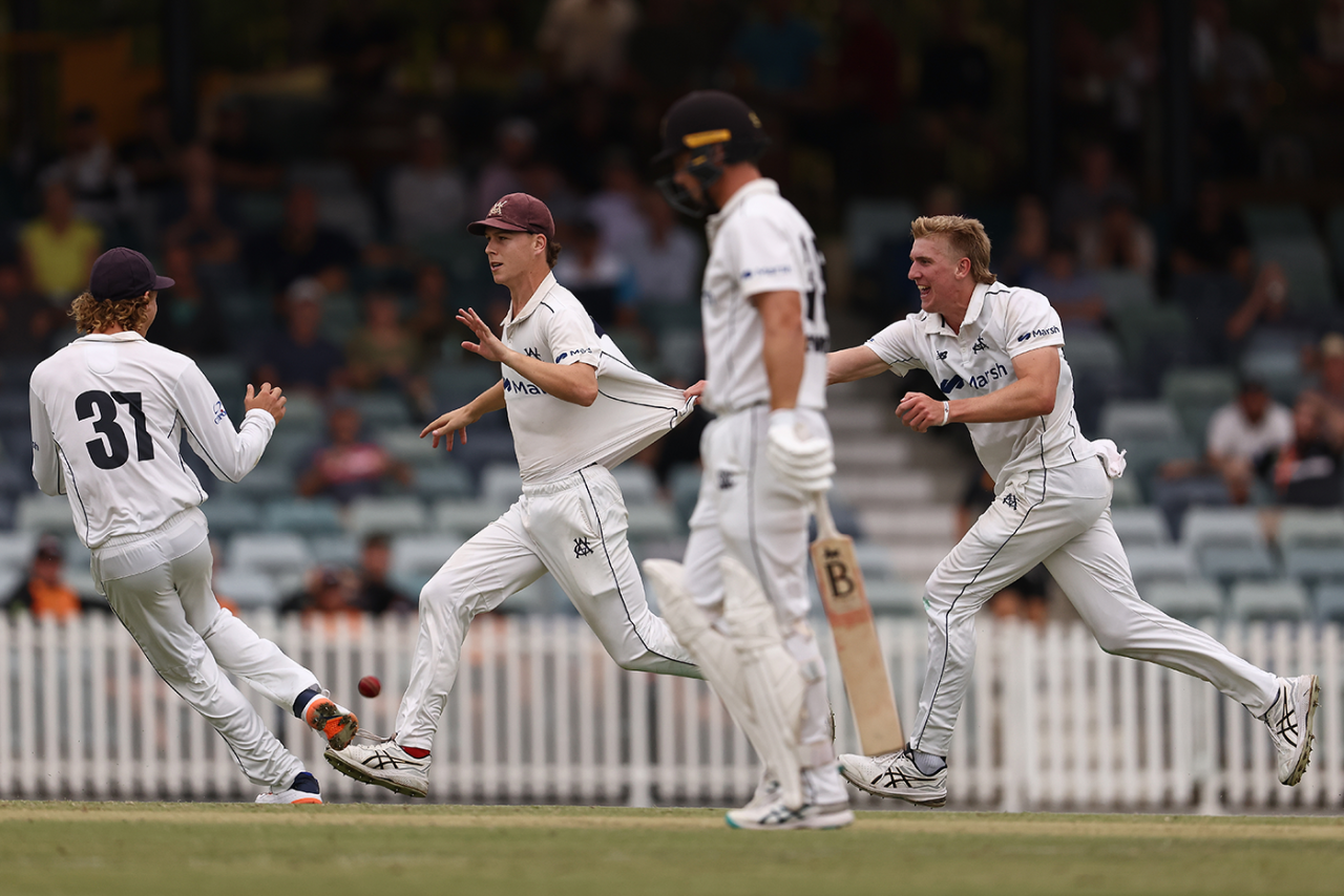 Catch him if you can: Mitch Perry is chased by team-mates after a ...