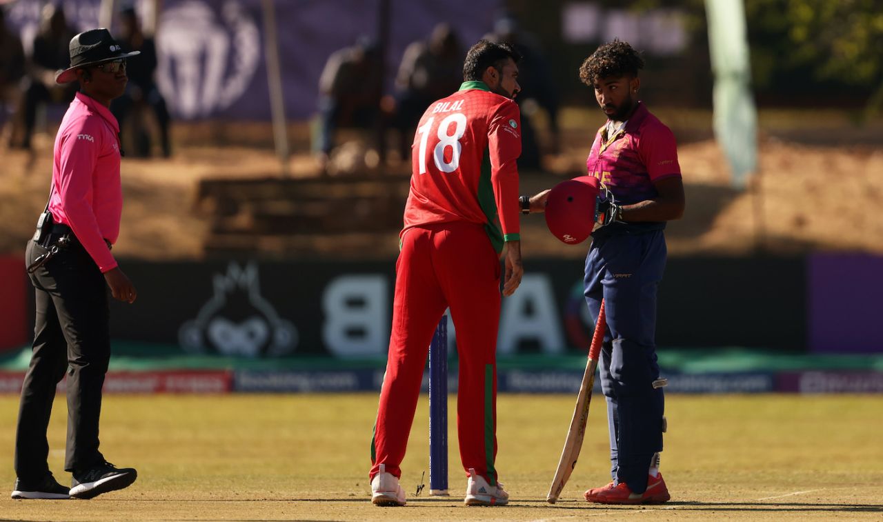Bilal Khan checks in on Vriitya Aravind | ESPNcricinfo.com