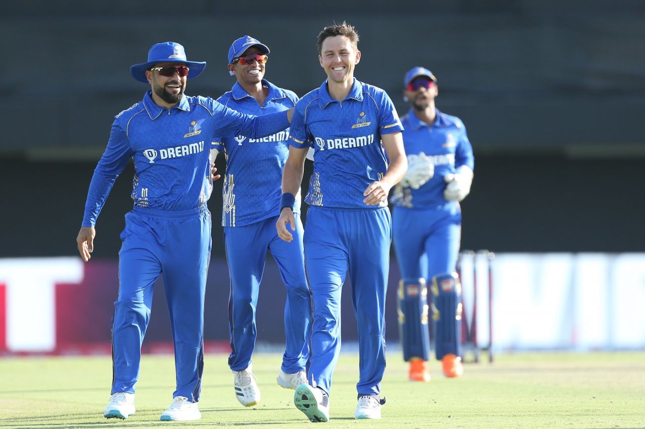 Nosthush Kenjige opened the bowling and returned two wickets ...
