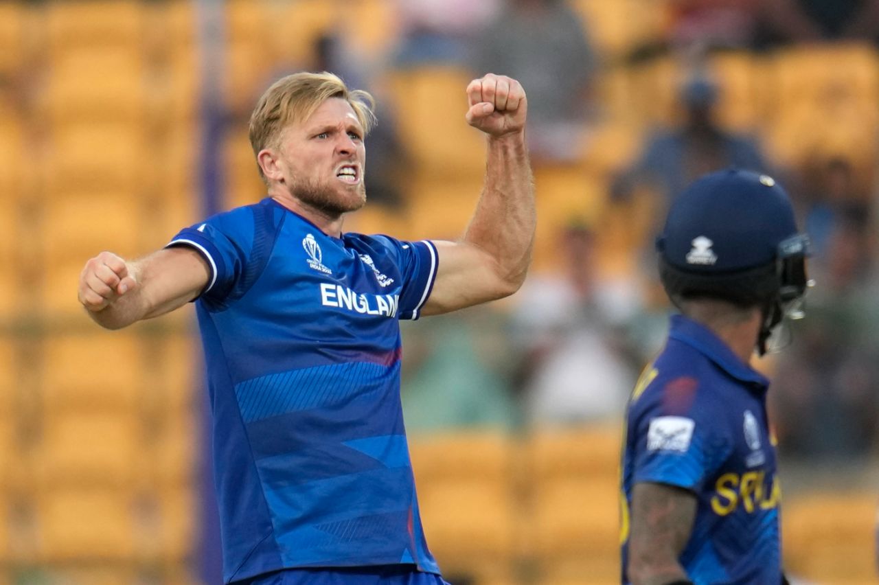 David Willey celebrates the early wicket of Kusal Perera | ESPNcricinfo.com