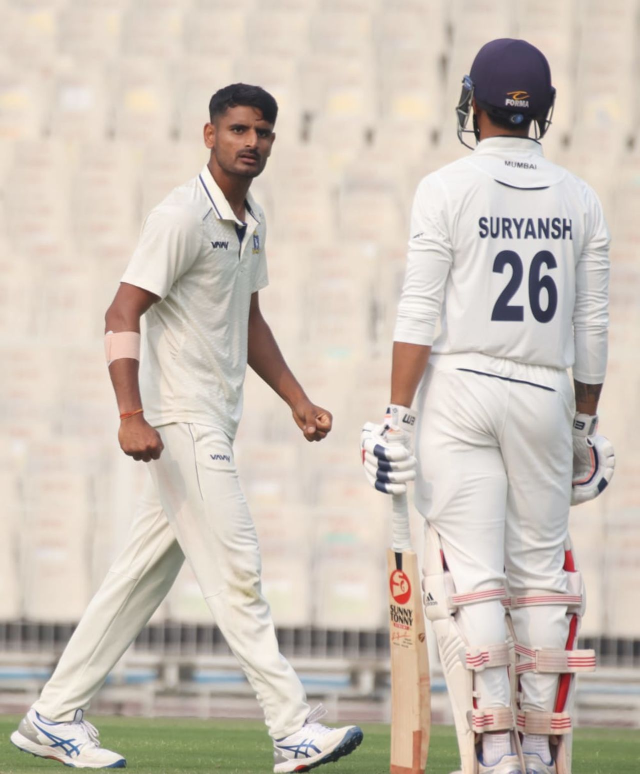 Suraj Sindhu Jaiswal is pumped after sending back Suryansh Shedge ...