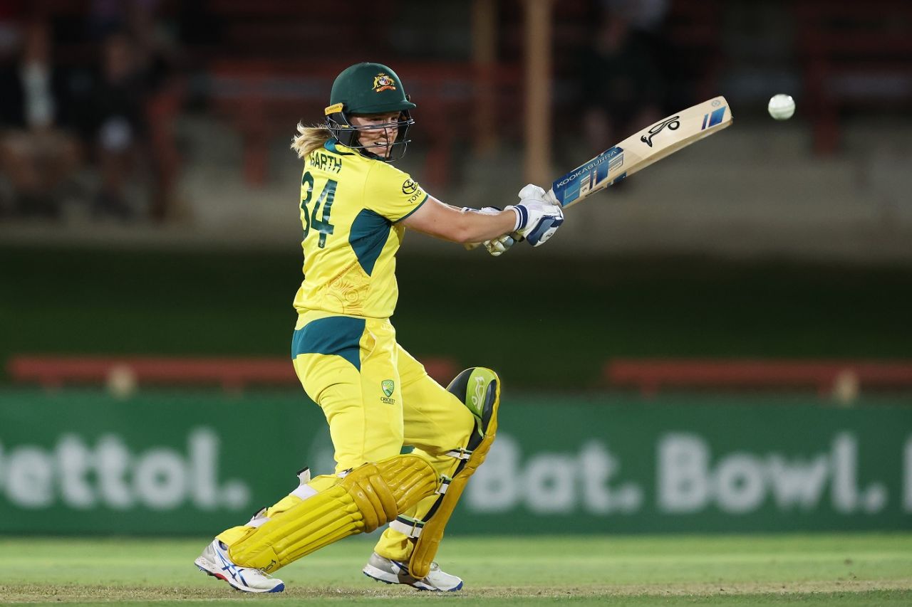 Kim Garth top-scored for Australia with an unbeaten 42 at No.9 ...