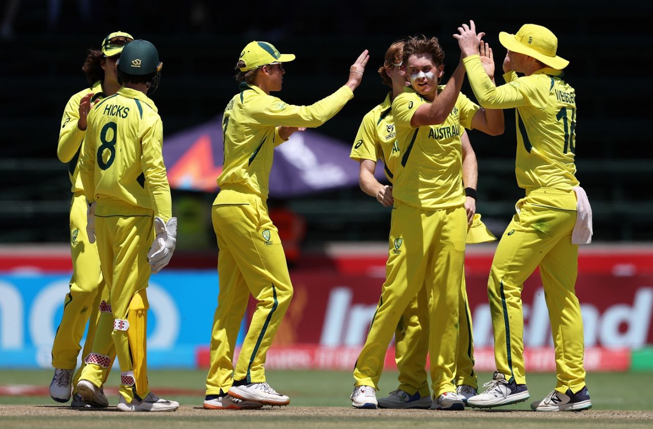 Raf MacMillan celebrates after trapping Ahmad Hassan lbw | ESPNcricinfo.com