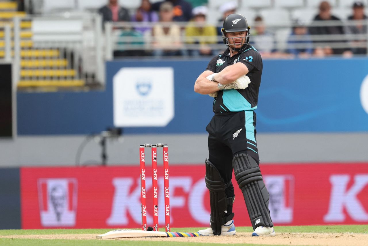 A pleased Australia team poses with the Chappell-Hadlee Trophy ...