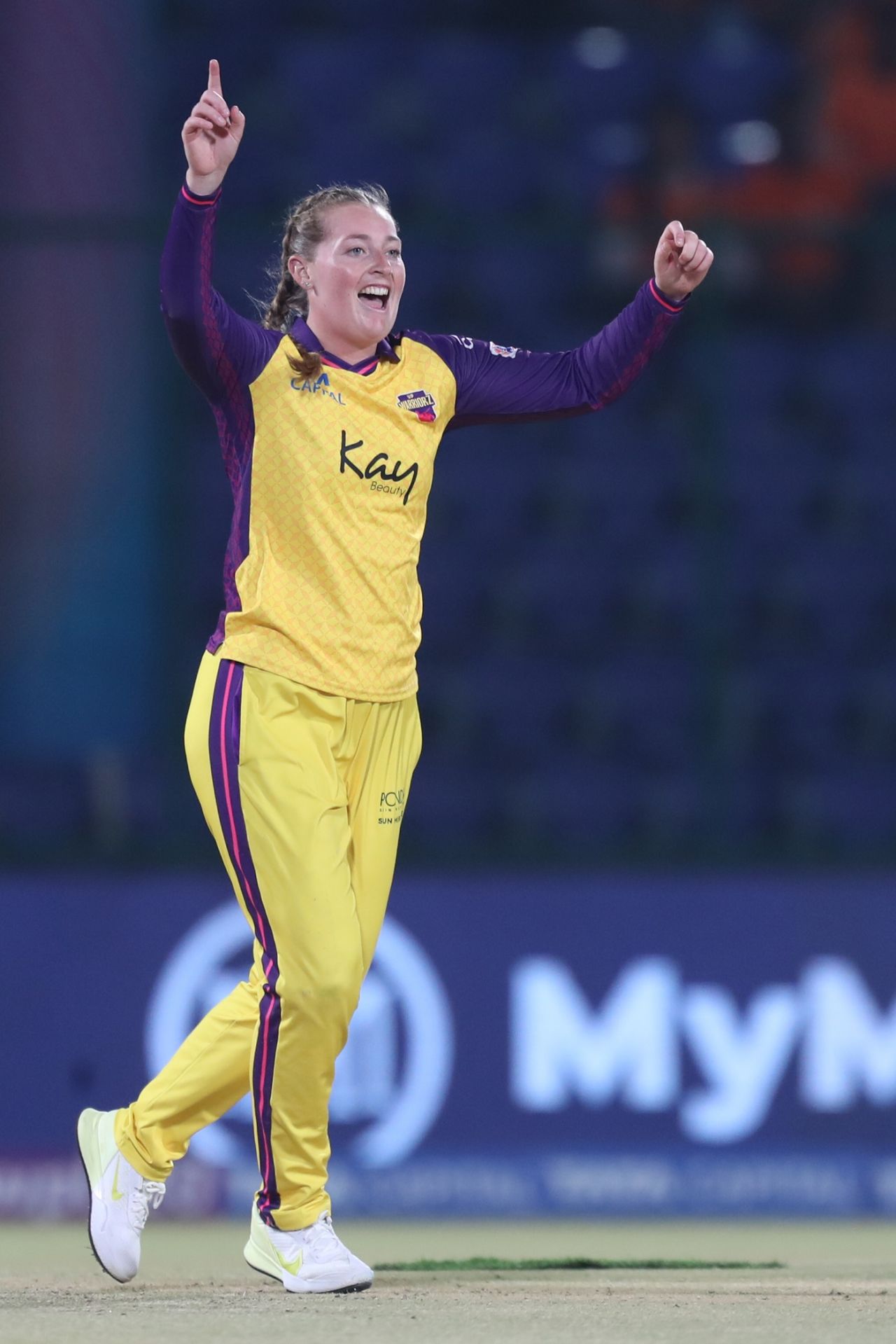 Sophie Ecclestone celebrates after getting rid of Laura Wolvaardt ...