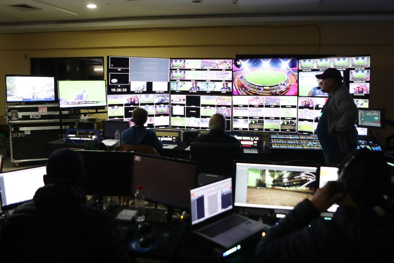 The television (TV) broadcast production control room at the stadium | ESPNcricinfo.com