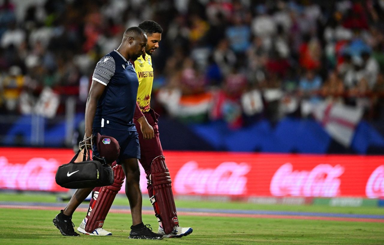 Brandon King looked to be in some pain | ESPNcricinfo.com