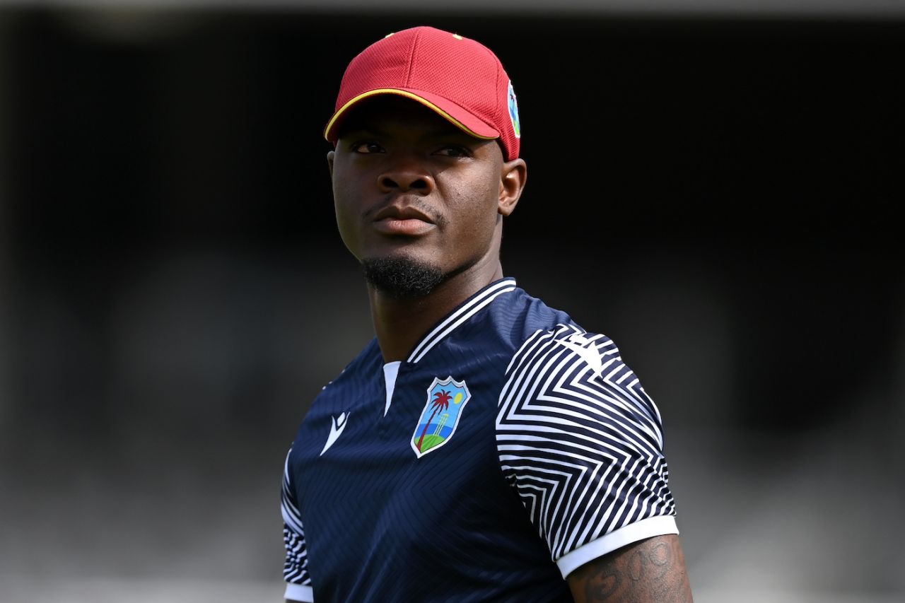 Shamar Joseph has a laugh at West Indies' training session ahead of the ...