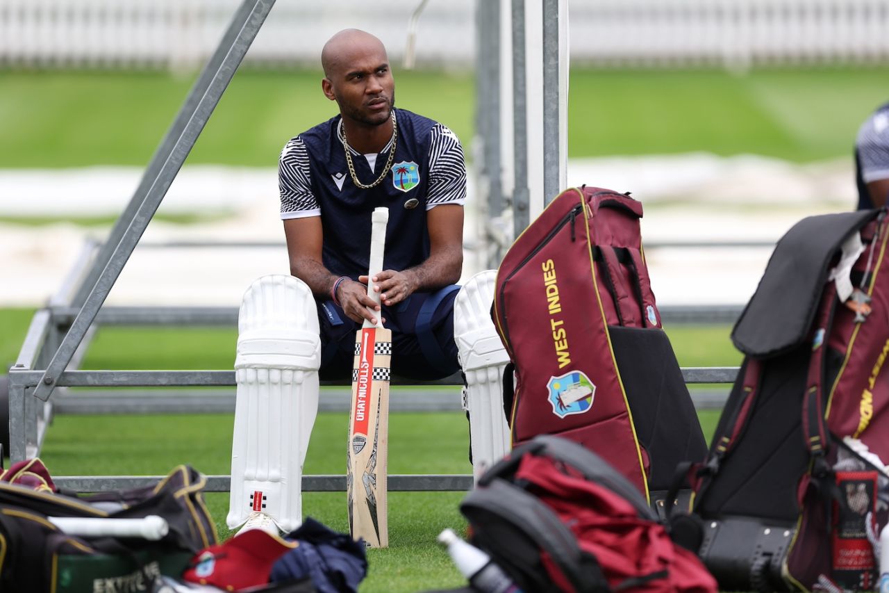 Mikyle Louis at West Indies' training session ahead of the first Test ...
