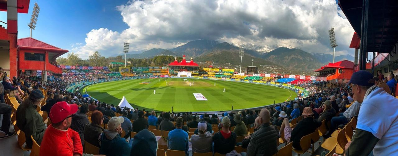Andy Clark (right) looks on during his final Test as a spectator, at ...