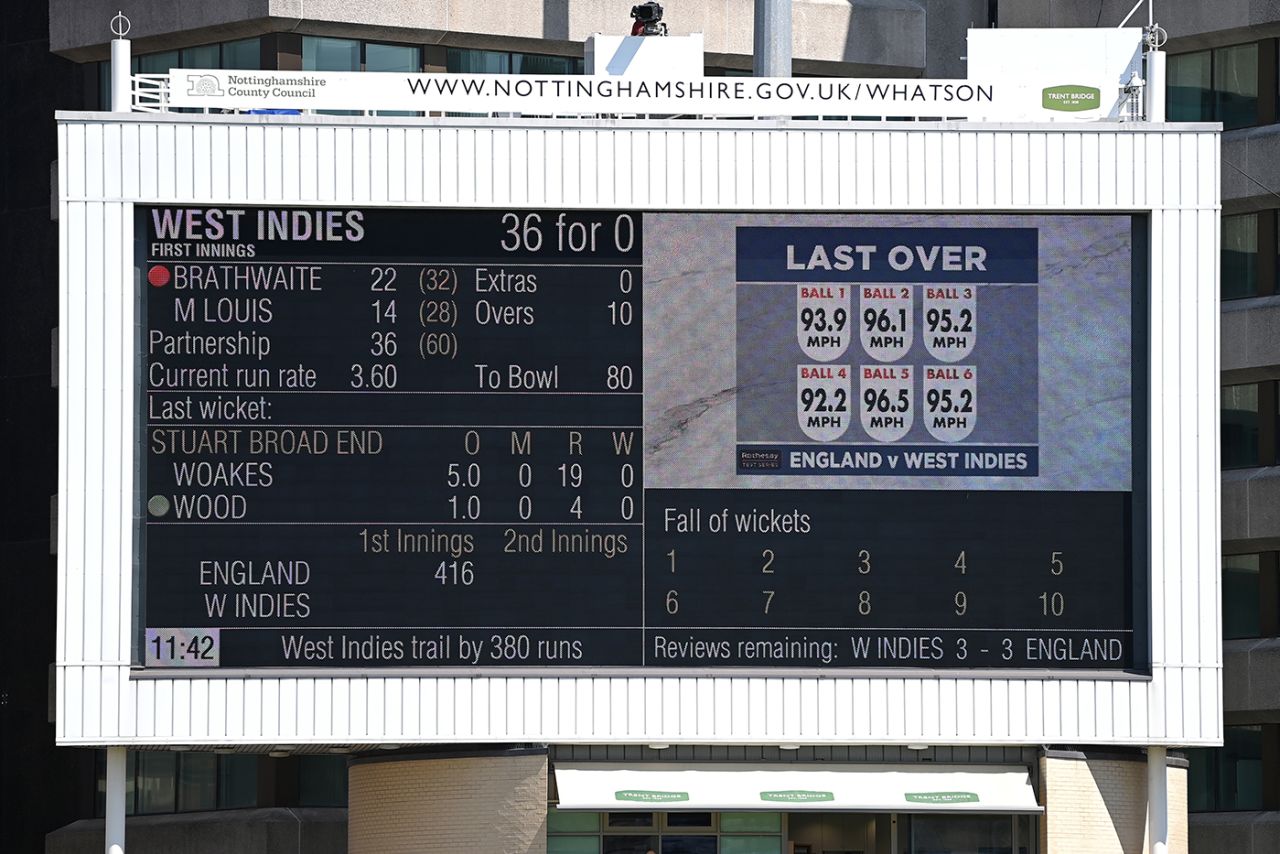 Mark Wood was clocked at 96.5mph in his first over | ESPNcricinfo.com