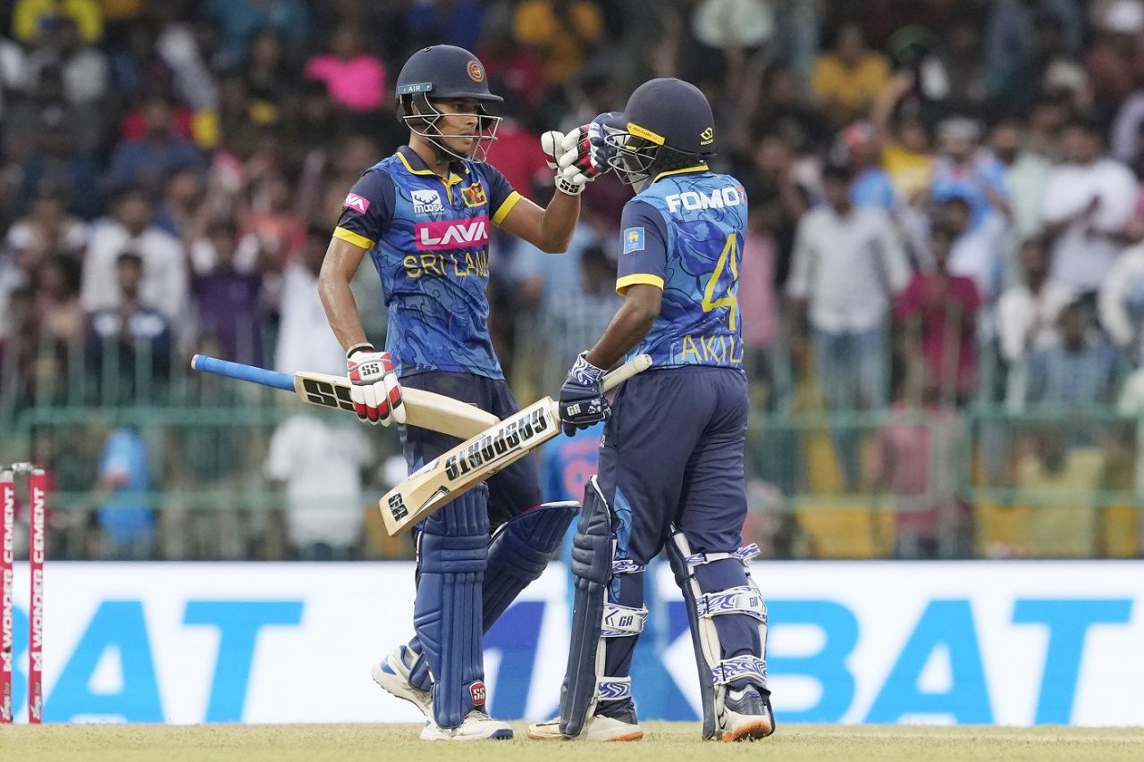 Dunith Wellalage celebrates his maiden half-century | ESPNcricinfo.com
