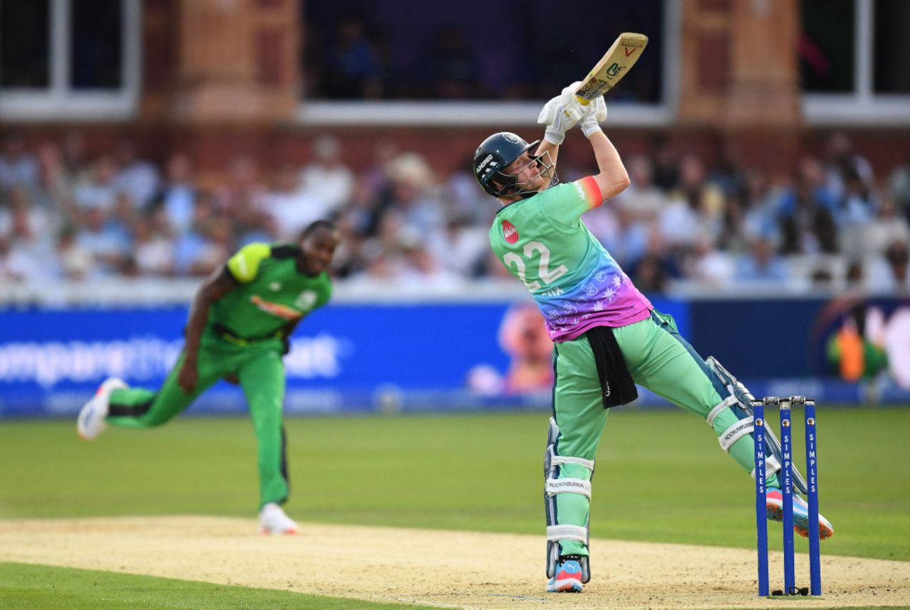 Jordan Cox kept Oval Invincibles pressing towards a big total ...